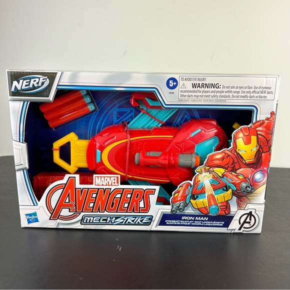 Marvel | Toys | Nerf Marvel Avengers Mech Strike Iron Man Strikeshot ...